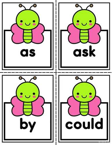 First Grade Dolch Sight Words – Spring Butterfly Theme Posters ...