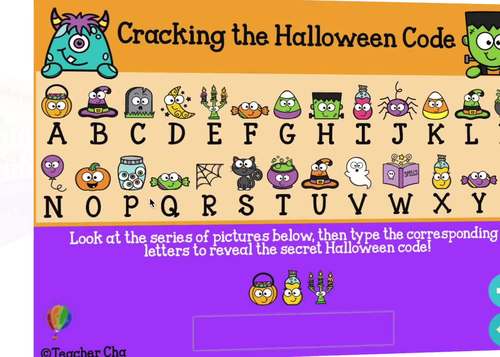 Crack the Code: Halloween Edition (BOOM™ Cards Teletherapy Distance ...