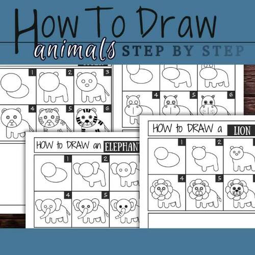 How To Draw Animals, Step By Step Drawing by ChrisTeCreates | TPT