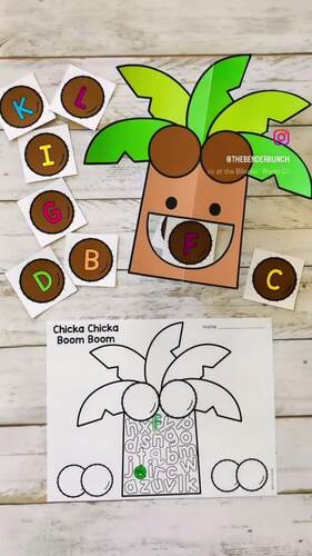 Chicka Chicka Boom Boom Letter Matching - Literacy Centers | TPT
