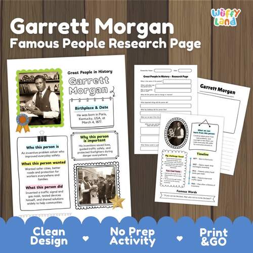 Garrett Morgan Research Project | Black History Month Inventors Activity