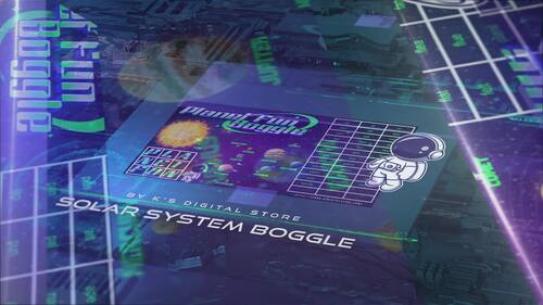 SOLAR SYSTEM PLANET BOGGLE (WORD WORK ACTIVITY) by K's Digital Store