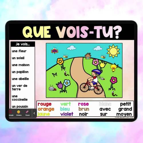 Que vois-tu? French Spring Picture Prompts by Sprinkle it with French