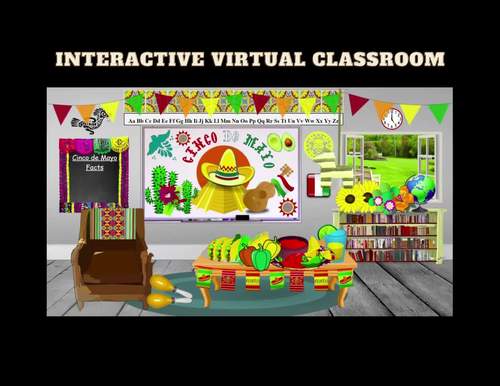 CINCO DE MAYO VIRTUAL CLASSROOM BUNDLE | GOOGLE CLASSROOM | BANNERS