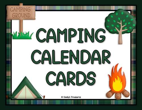 Camping Calendar Cards by Cindy's Treasures | TPT