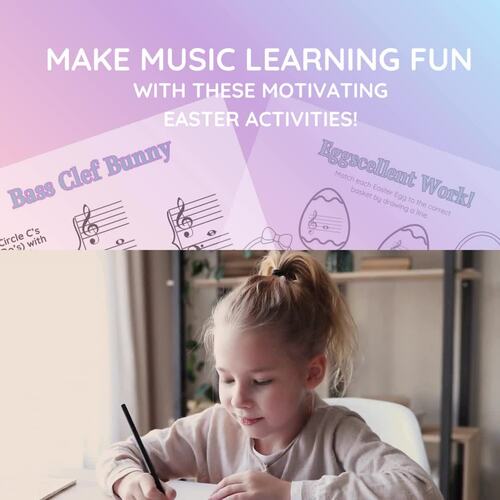 Printable Easter Music Bundle for music lessons, elementary music ...