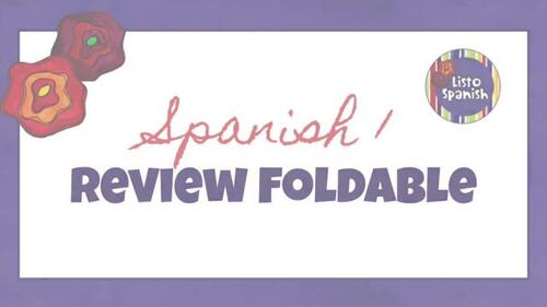 Spanish 1 Final Exam Review Folder/Interactive Foldable - Descubre ...