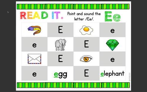 Read It | Beginning Sounds | Digital Letter Worksheets | Distance Learning