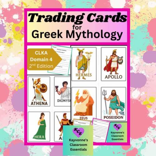CKLA Greek Mythology Trading Cards | Knowledge Domain 4 Grade 2 | CCSS ...