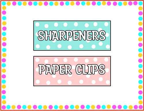 Printable Classroom Supplies Name Slips, Book Bin Tags, Editable Name Tags