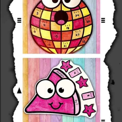 Disco Ball Math Craft | New Years Multiplication & Division Facts ...