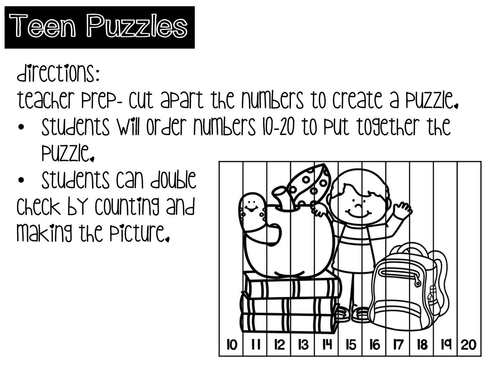 Back to School Stations! Number Sense to 20 by Erika Deane | TPT