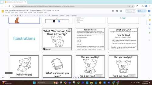 Emergent Reader Short Story Sight Word Booklet | Short I CVC Words ...