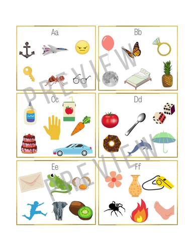 Beginning Letter Sound Visual Task Card | Literacy Centers | TPT