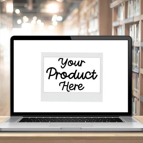 Classroom Laptop Mockup, Teacher Laptop Mockup, Student Laptop Mockup