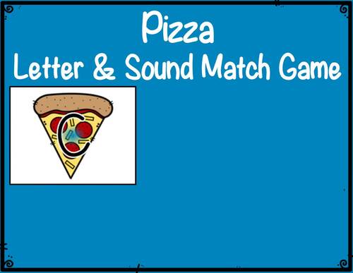 Pizza Themed Upper & Lowercase Letter & Sound Match Game | TPT