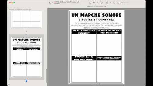 French Music Sound Walk Printable & Google Slides™ | Distance Learning