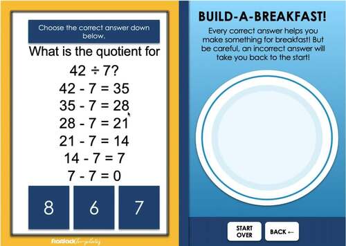 Division with Repeated Subtraction Digital Math Game for Boom™ Cards