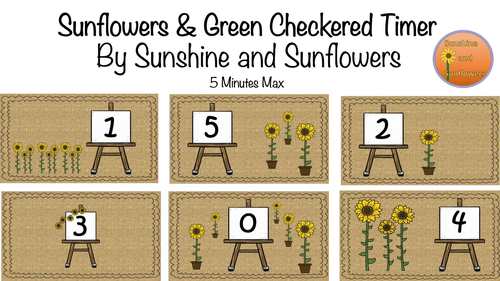 Sunflower Themed Countdown Timer | Burlap by Sunshine and Sunflowers