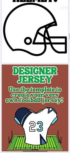 Football Super Bowl Day Activities and Centers for Primary Grades