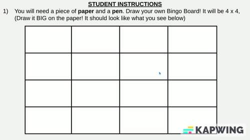 US History States and Capital Cities Digital Bingo Game SOCIAL STUDIES