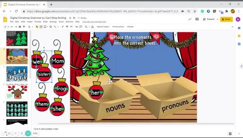 Digital Christmas Grammar Google Slides Distance Learning | TpT
