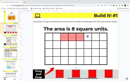 3rd Grade Area | Digital Centers | Google Classroom™ by Mr Elementary Math