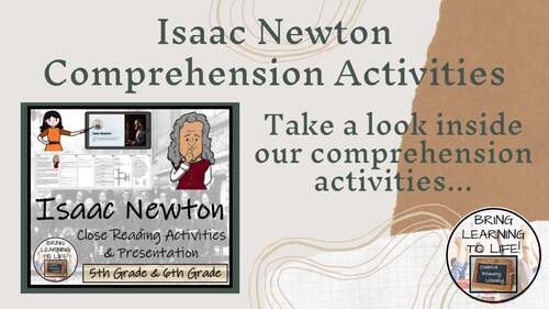 Isaac Newton Close Reading Passage & Comprehension Activities | 5th–6th ...