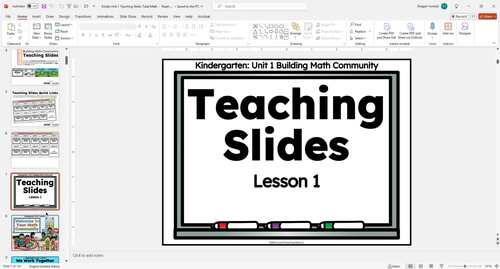 Total Math Unit 1 Building Math Community Bundle Kindergarten | TPT