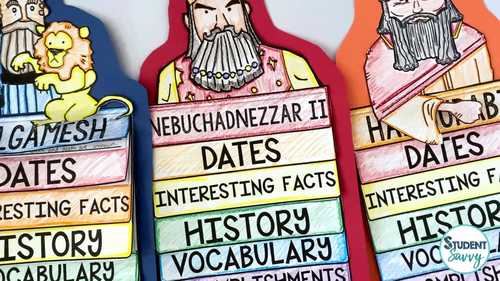 Ancient Mesopotamia Projects: Hammurabi Gilgamesh Flip Books Activities