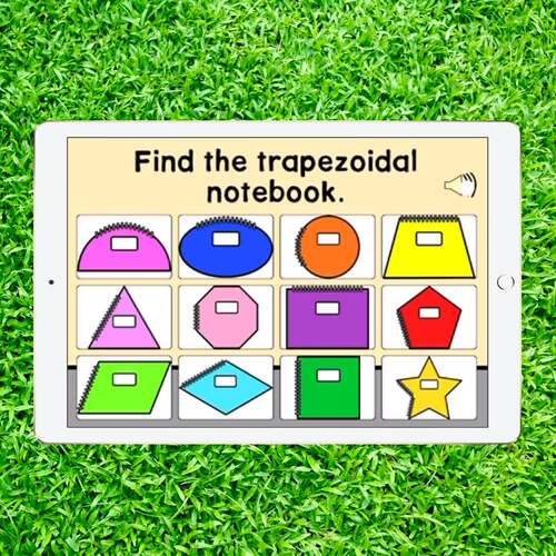 Find the Back to school Shapes | BOOM CARDS with audio | TRAPEZOID