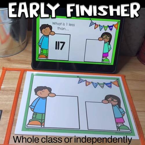 One More One Less Counting up to 120 1st Grade Early Fast Finisher Bins