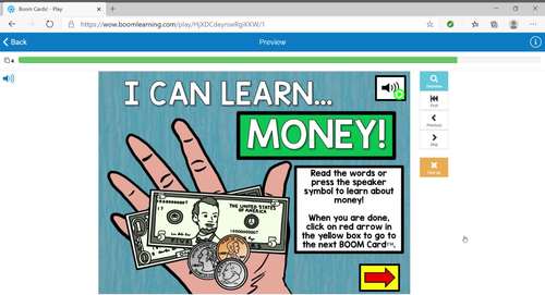 Money Identification and Value Errorless BOOM CARDS Using Coins and ...