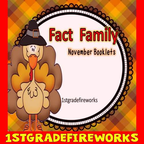 Math November Fact Family Booklets by 1stgradefireworks | TPT