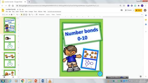 Number bond activities 1 to 10. Vínculos Numéricos con num.1-10