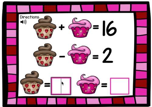 Valentine's Day Math Puzzles Boom Cards Distance Learning by Jennifer Bates
