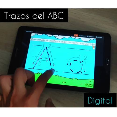 Trazos del abecedario manuscrito | Powerpoint & Google slides | Spanish ABC