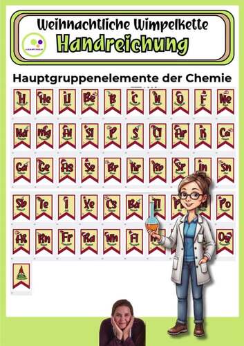 German: Elemente der Chemie HG | Weihnachtliche Wimpelkette Chemistry