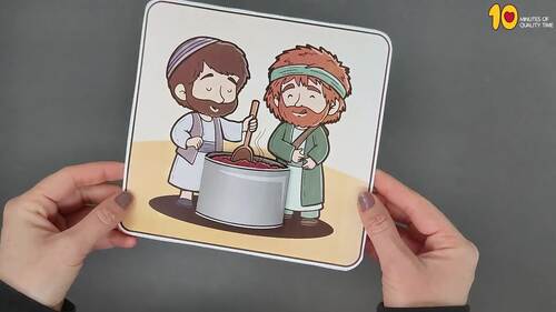 Esau Sells His Birthright to Jacob - 3D Craft by 10 Minutes of Quality Time