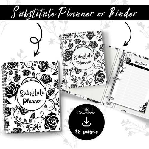 Substitute Planner - Printable Substitute Teacher Binder - Teacher ...
