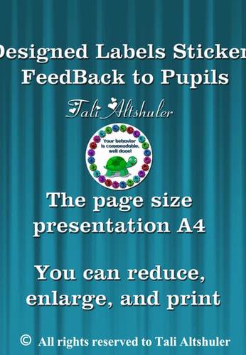 Labels Stickers feedback to Pupils - English by TaliDesign | TPT