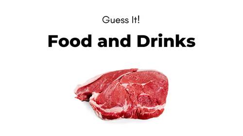 Flashcard Game (What's this? - Food and Drinks) by Mazic Worksheet