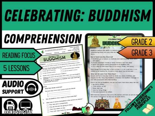 Celebrating Buddhism | Reading Comprehension | Grade 2 and 3 | TPT