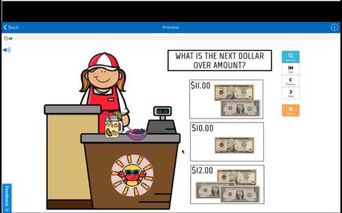 Summer Life Skills Counting Money Next Dollar Up Math Boom Cards™