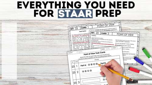 STAAR Point of View Task Card 6th 7th 8th Grade Exit Ticket Worksheet ...