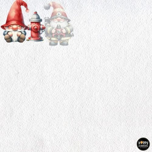 Firefighter Gnomes Clipart Bundle, 40 Cute Watercolor Firefighter Gnome ...