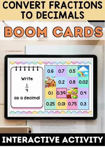 Sweet Math Mystery: Converting Fractions to Decimals by Math and Glitter