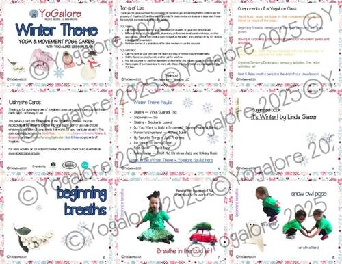 Winter Theme Yoga & Movement Cards | Preschool and Kindergarten by Yogalore