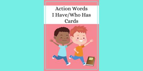Action Words Spanish Vocabulary I Have Who Has Cards by More Than Just ...
