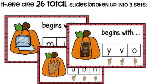 Beginning Sound Practice Slides | Phonemic Awareness Beginning Sound ...